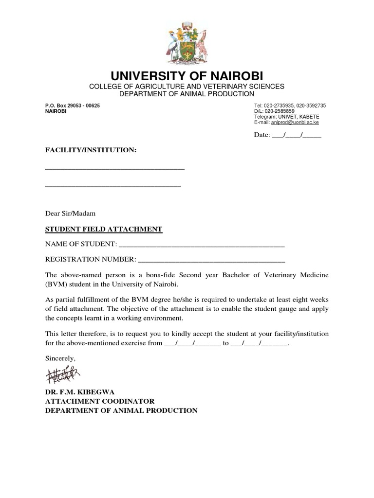 Attachment Letter Template | PDF