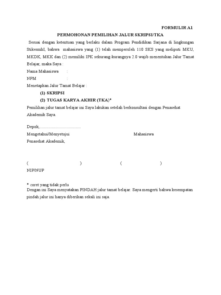 Formulir A1 A6 | PDF