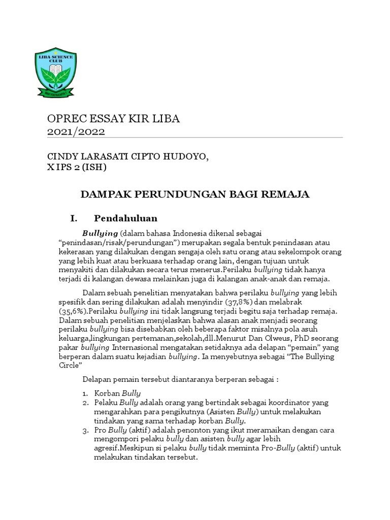 Kir Liba Ish - Cindy Larasati | PDF