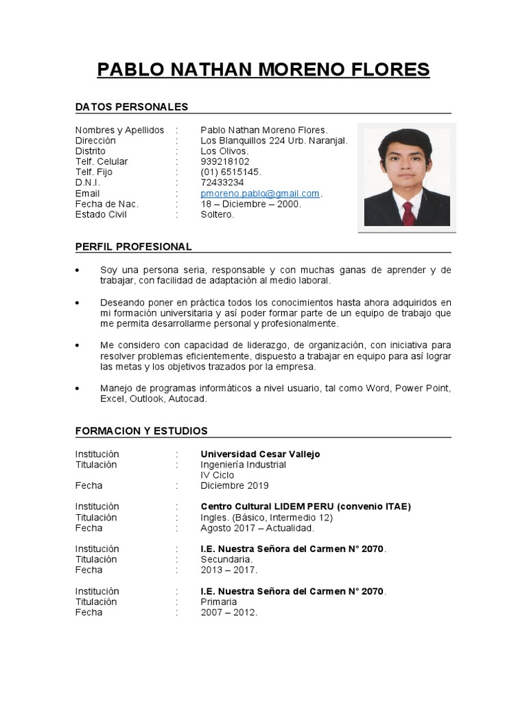 CV Nathan Moreno | PDF