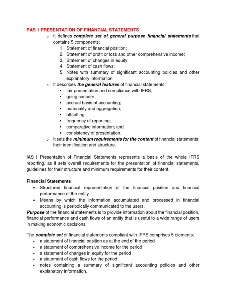 Philippine Accounting Standards 1 - Presentation of Financial ...