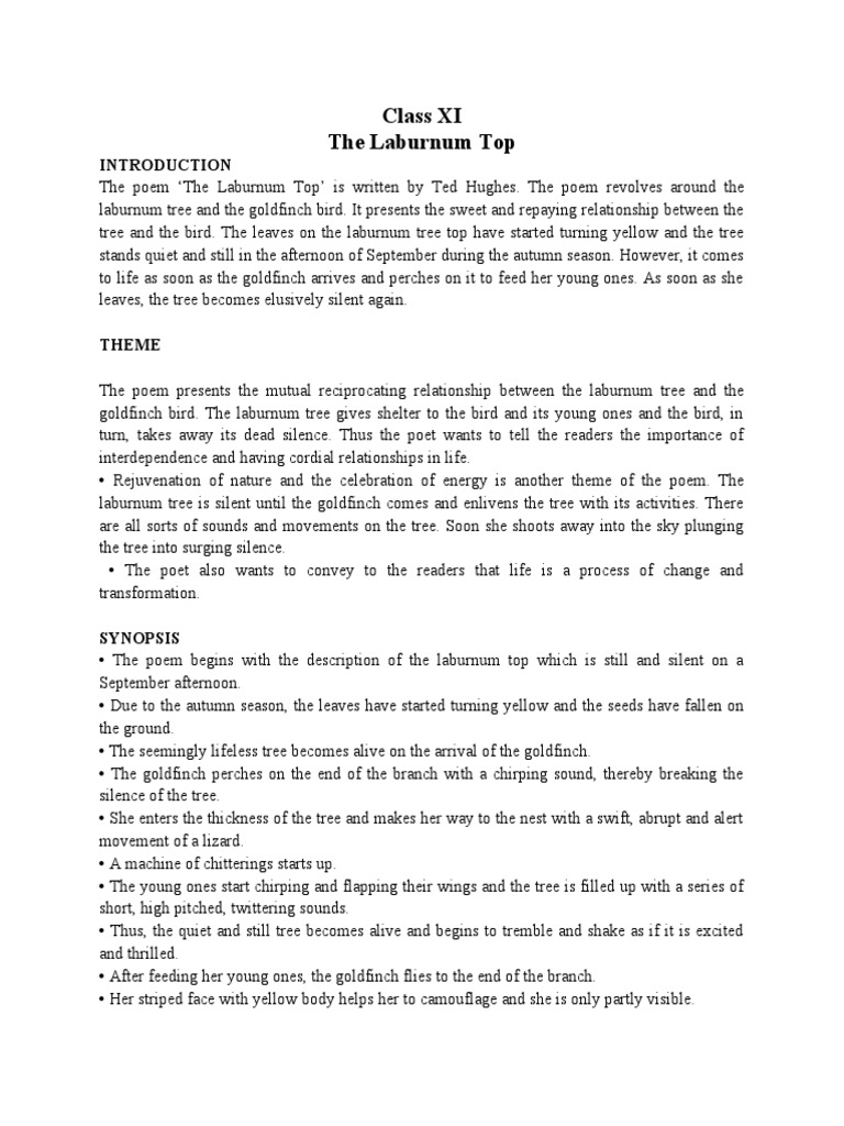 KP The Laburnum Top | PDF