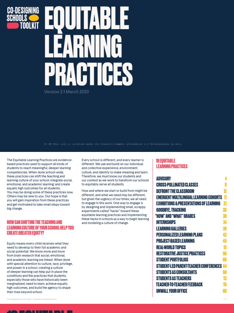 Foundational Resources - Equitable Learning Practices | PDF | Teachers ...