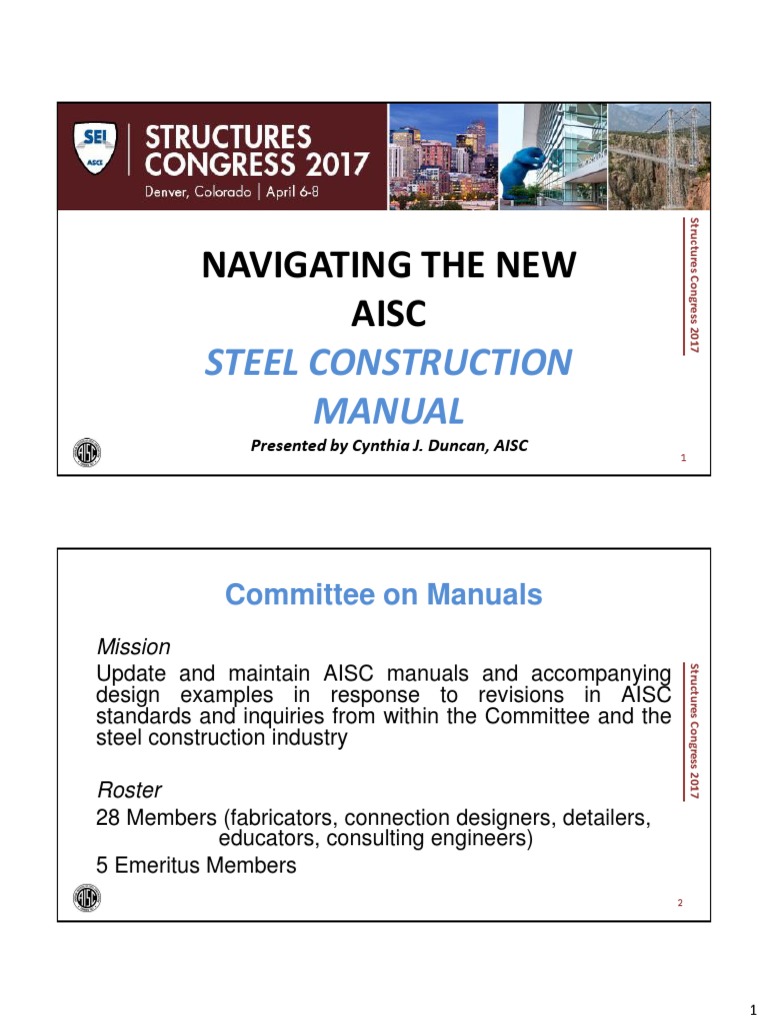 Navigating The New Aisc: Steel Construction Manual | PDF | Beam ...