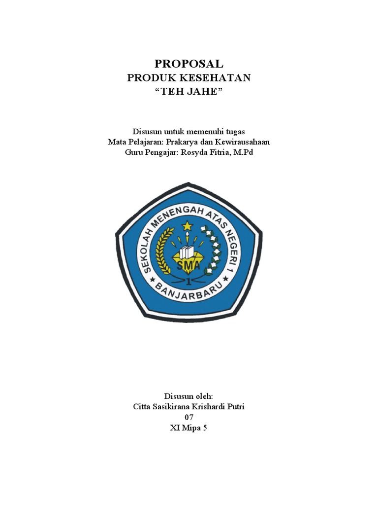Proposal Usaha Teh Jahe Sehat | PDF