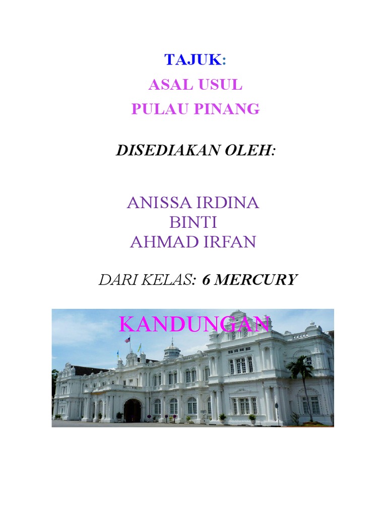 Sejarah Pulau Pinang | PDF