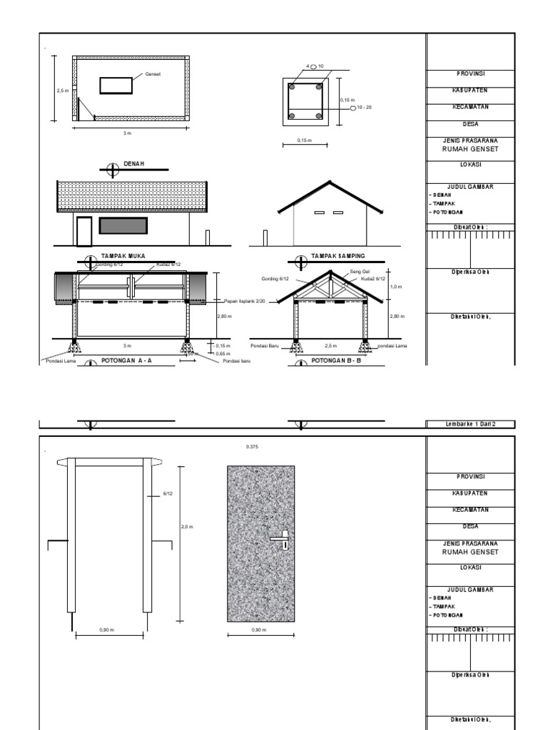 011.RAB Genset Dan Rumah Genset | PDF