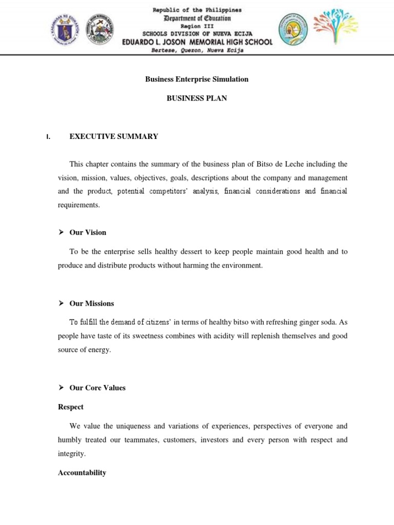 Business Enterprise Simulation Business Plan | Download Free PDF ...