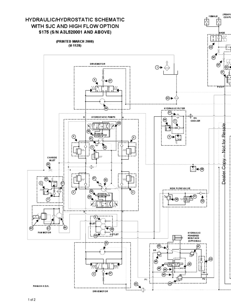 HYDRAULIC SCHEMATIC | PDF | Manufactured Goods | Rotating Machines