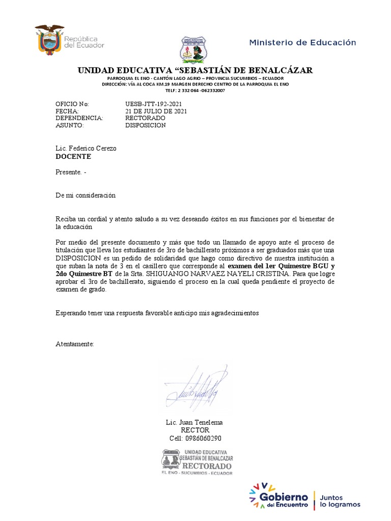 Formato Oficio | PDF