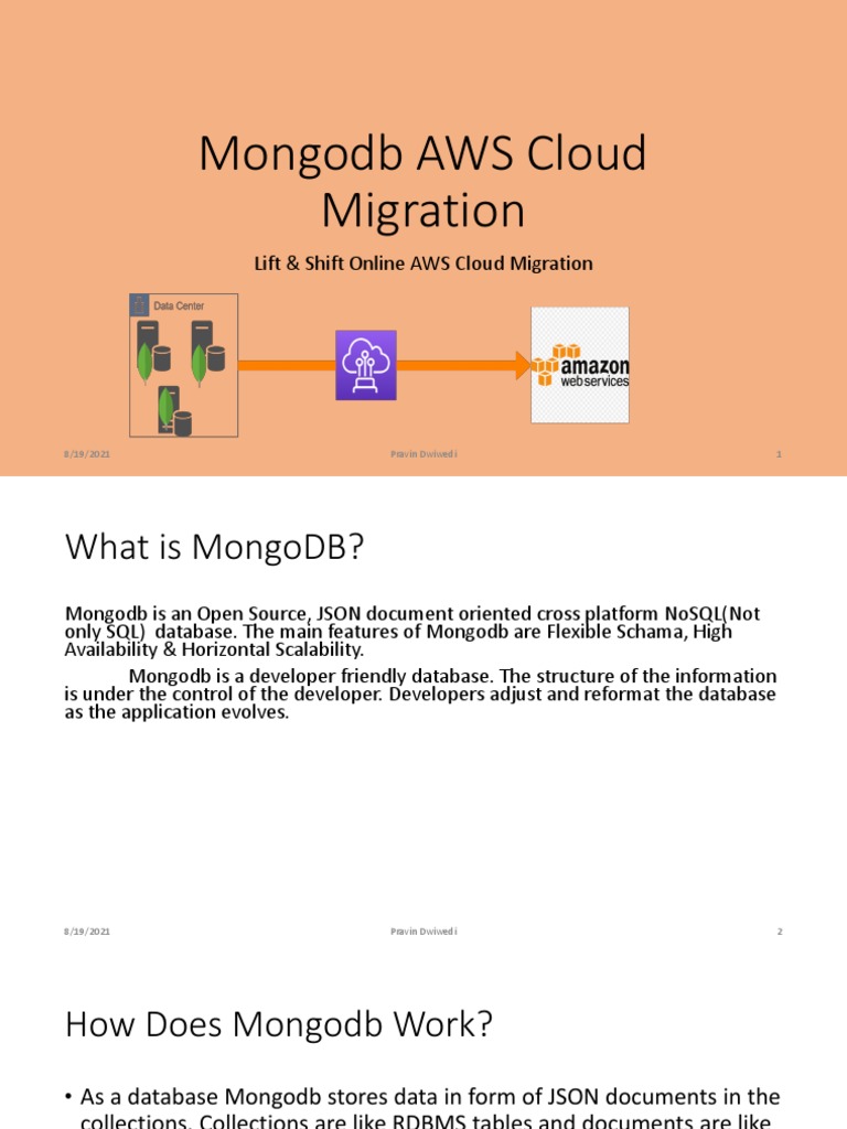 Mongodb Aws Cloud Migration Pdf Mongo Db Cloud Computing