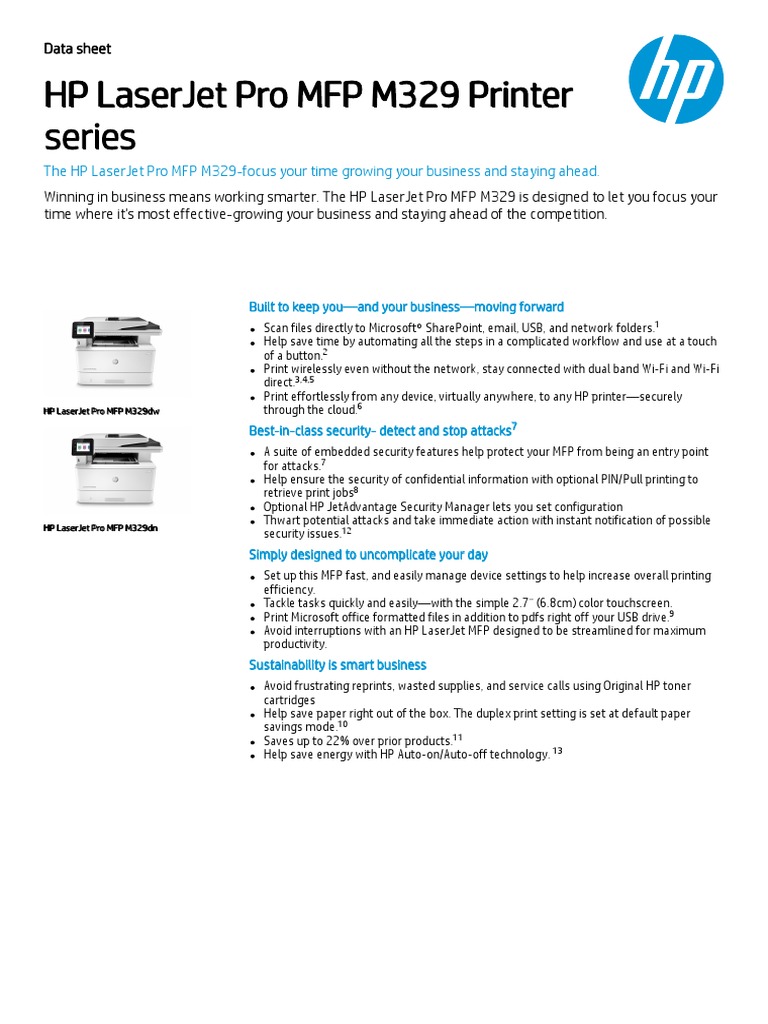 HP Laserjet Pro MFP M329 Printer HP Laserjet Pro MFP M329 Printer ...