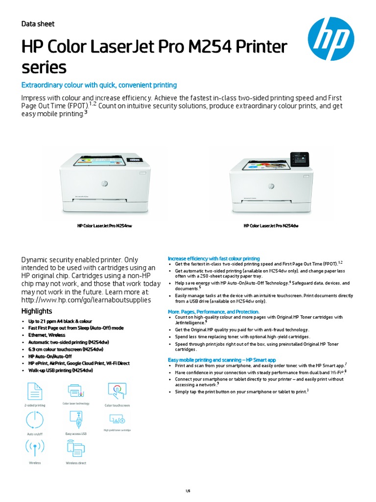 HP Color Laserjet Pro M254 Printer HP Color Laserjet Pro M254 Printer ...