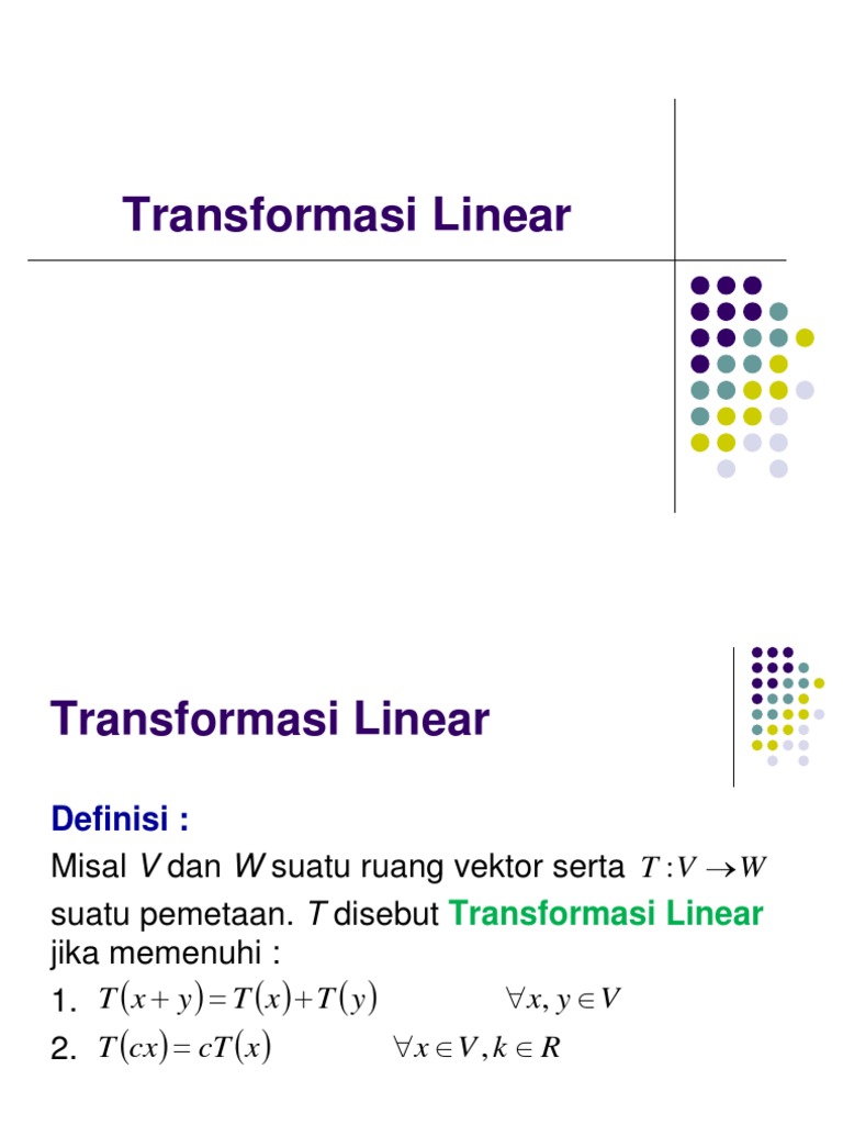 Transformasi Linear | PDF