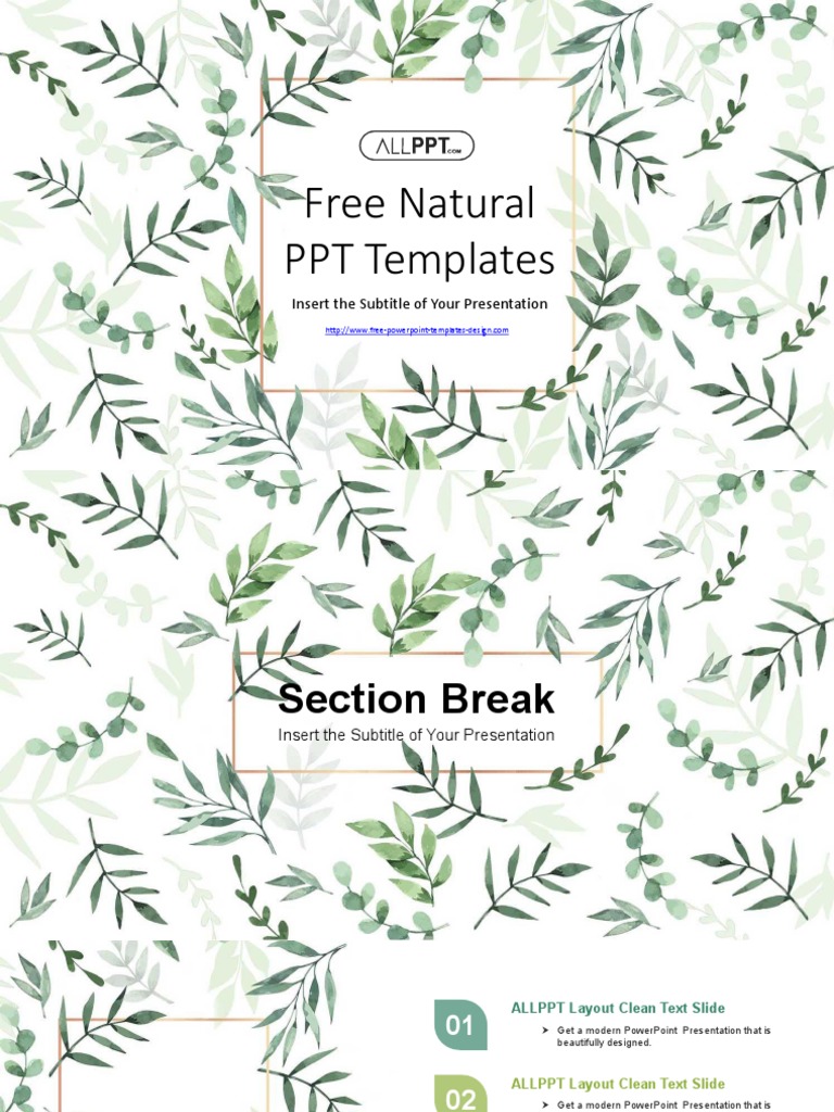 Natural PPT Templates for Beautiful Presentations | PDF | Microsoft ...