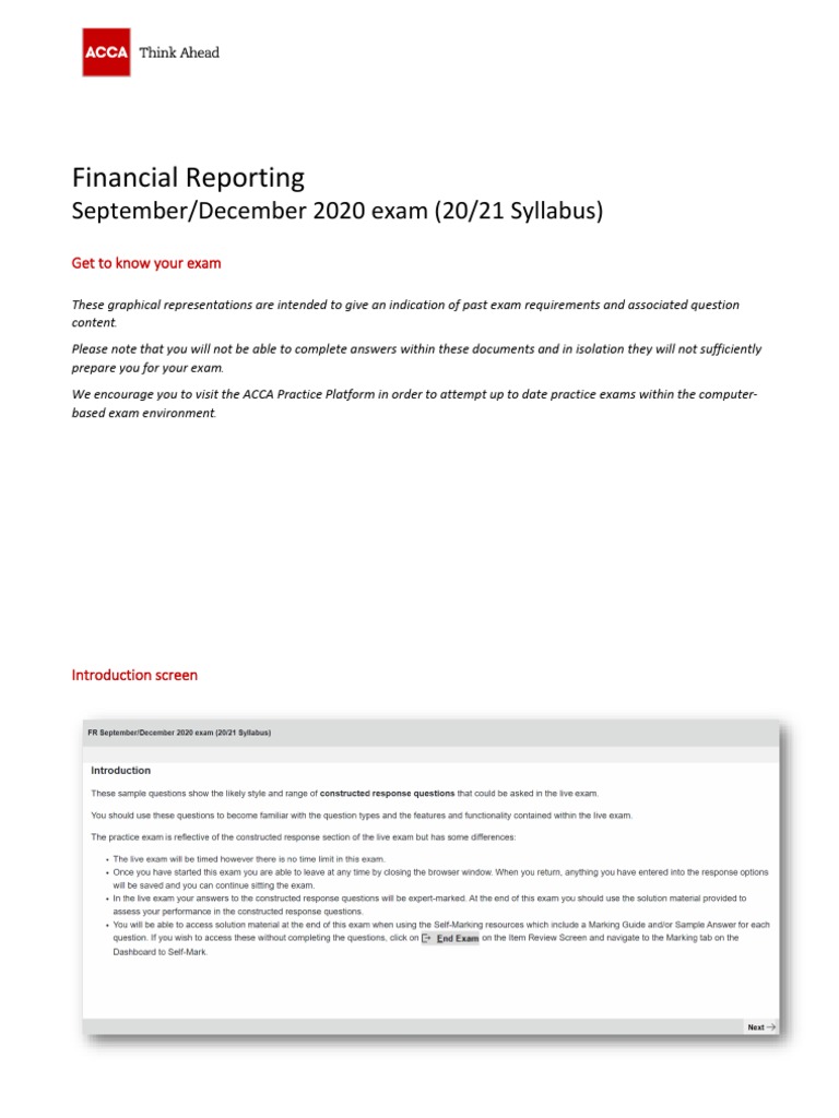 FR - Sep - Dec 20 Sample CBE Questions | PDF