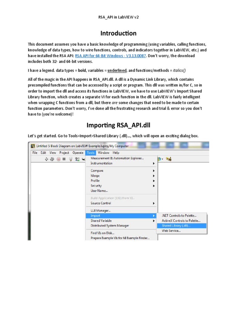 Interfacing Tektronix RSA 306 With LabVIEW | PDF | Parameter (Computer ...