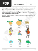 LKG Tracing and Coloring Worksheet | PDF
