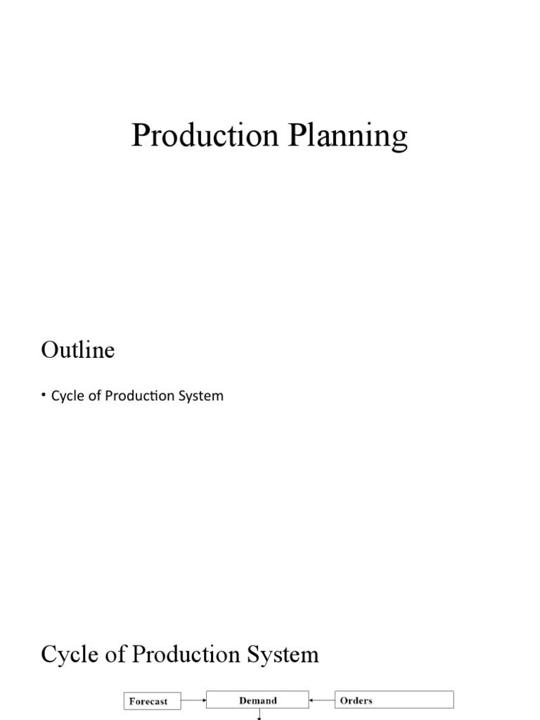 Production Planning | PDF