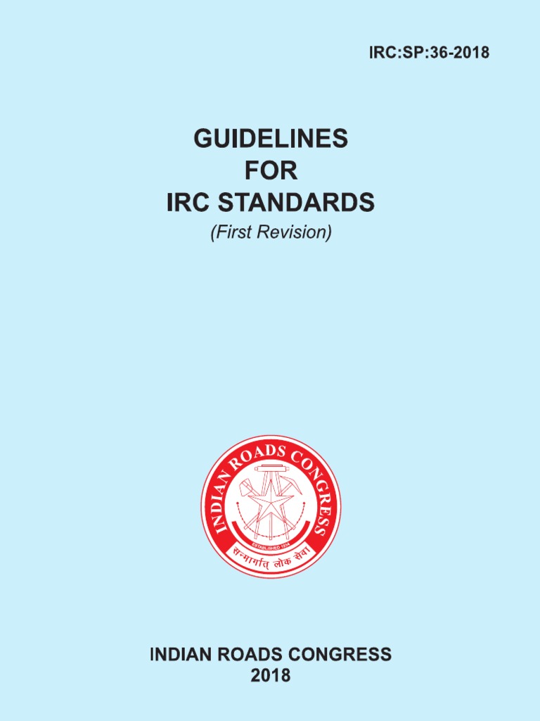 IRC SP 36-2018 Guideline For IRC Standards | PDF | Design ...
