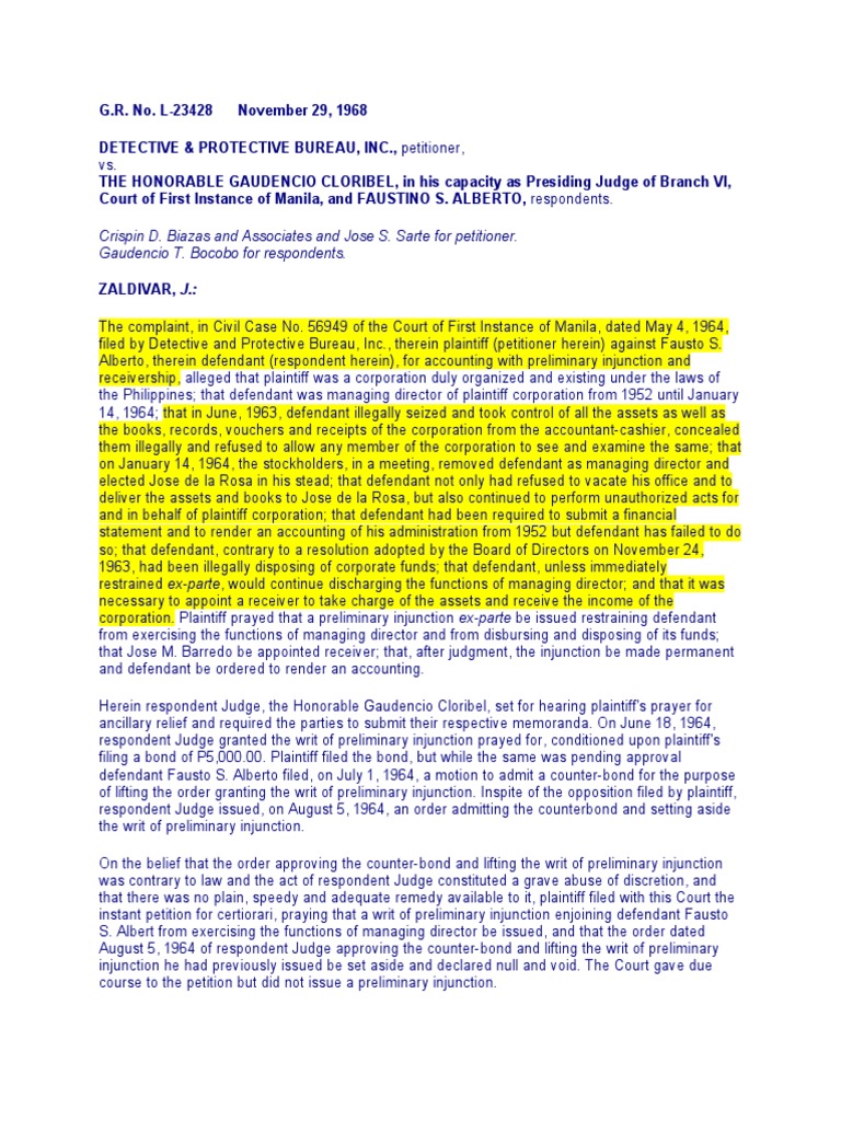 Preliminary Injunction Case Review | PDF | Certiorari | Injunction