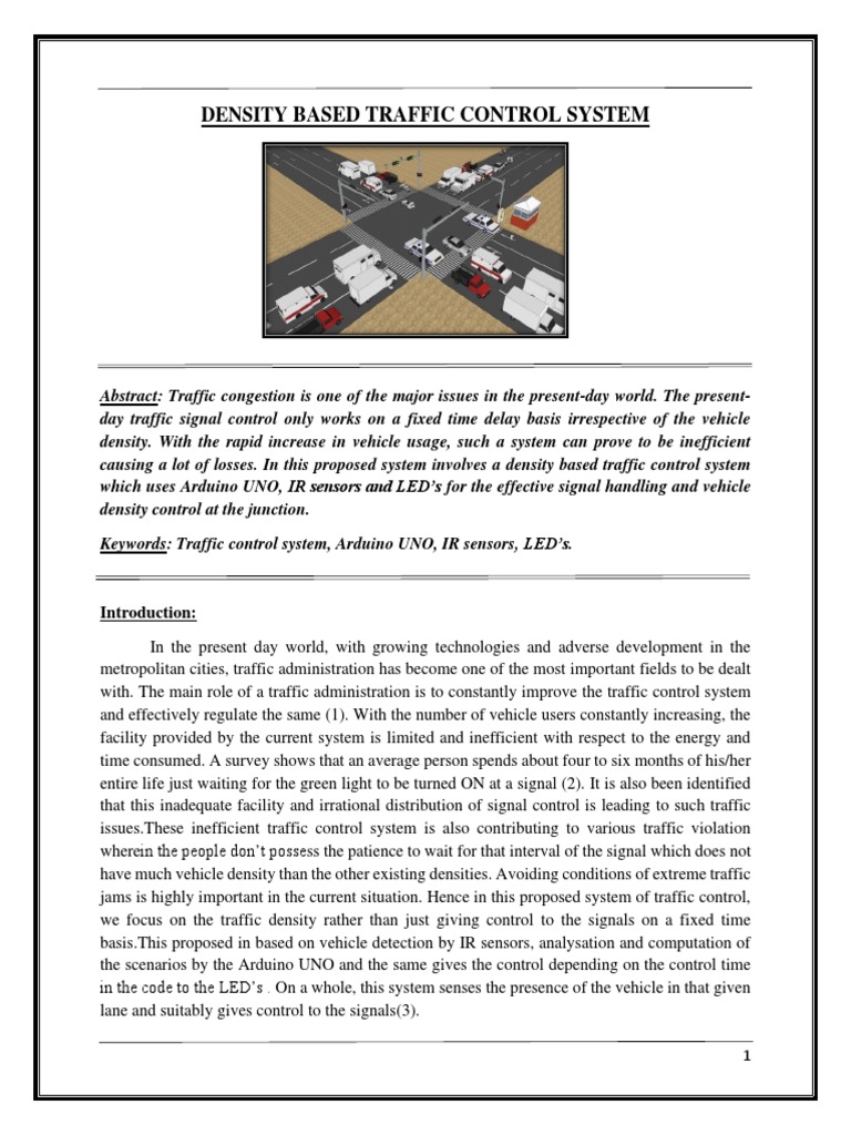 Density Based Traffic Control System | PDF | Arduino | Analog To ...