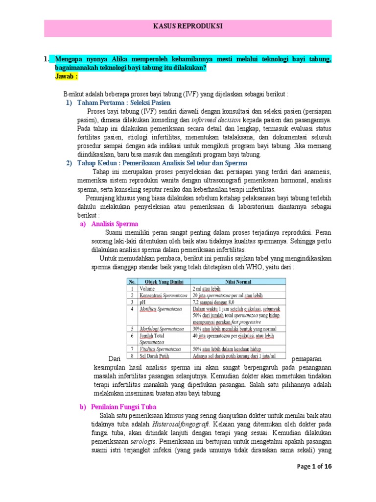 Analisa Reproduksi | PDF | Pengembangan Diri | Kesehatan Holistik
