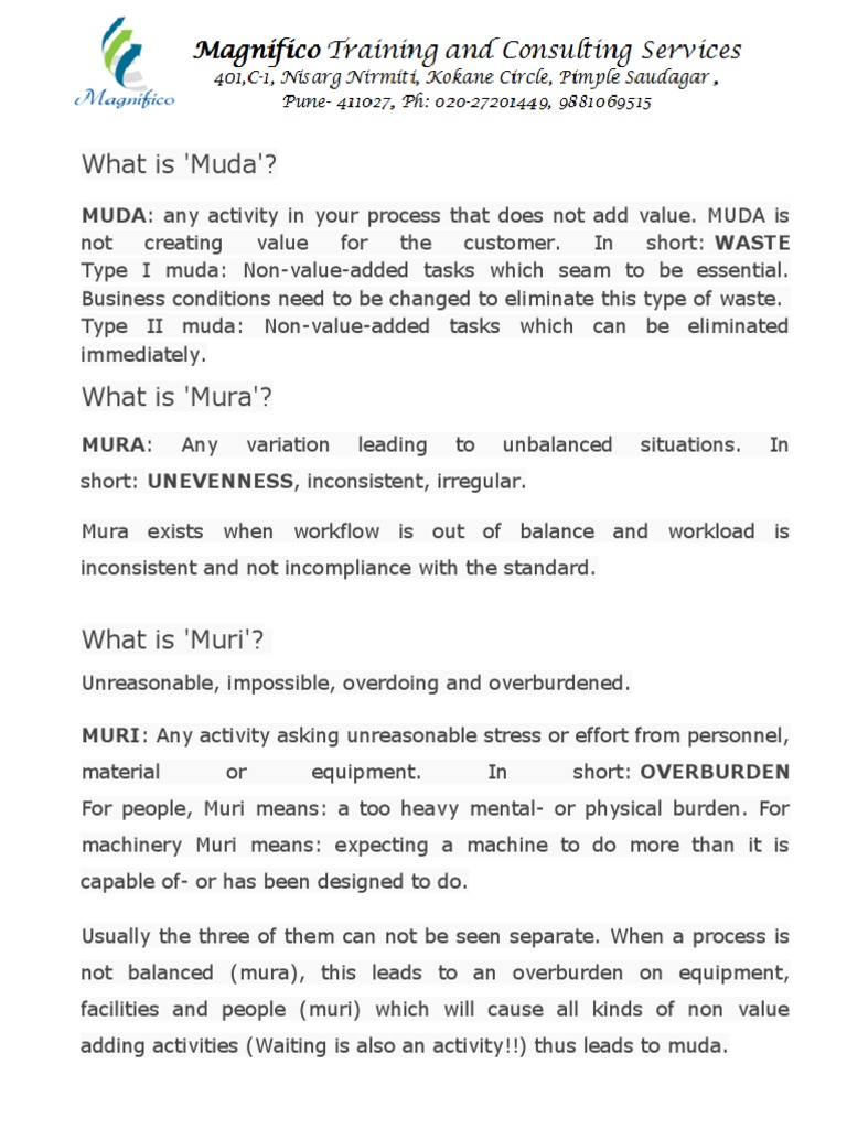 What Is 'Muda'?: MUDA: Any Activity in Your Process That Does Not Add ...