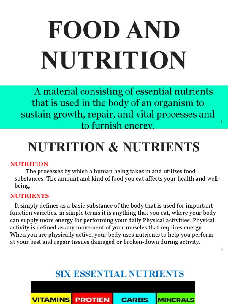 Essential Nutrients and Filipino Diet Guide | PDF | Wellness