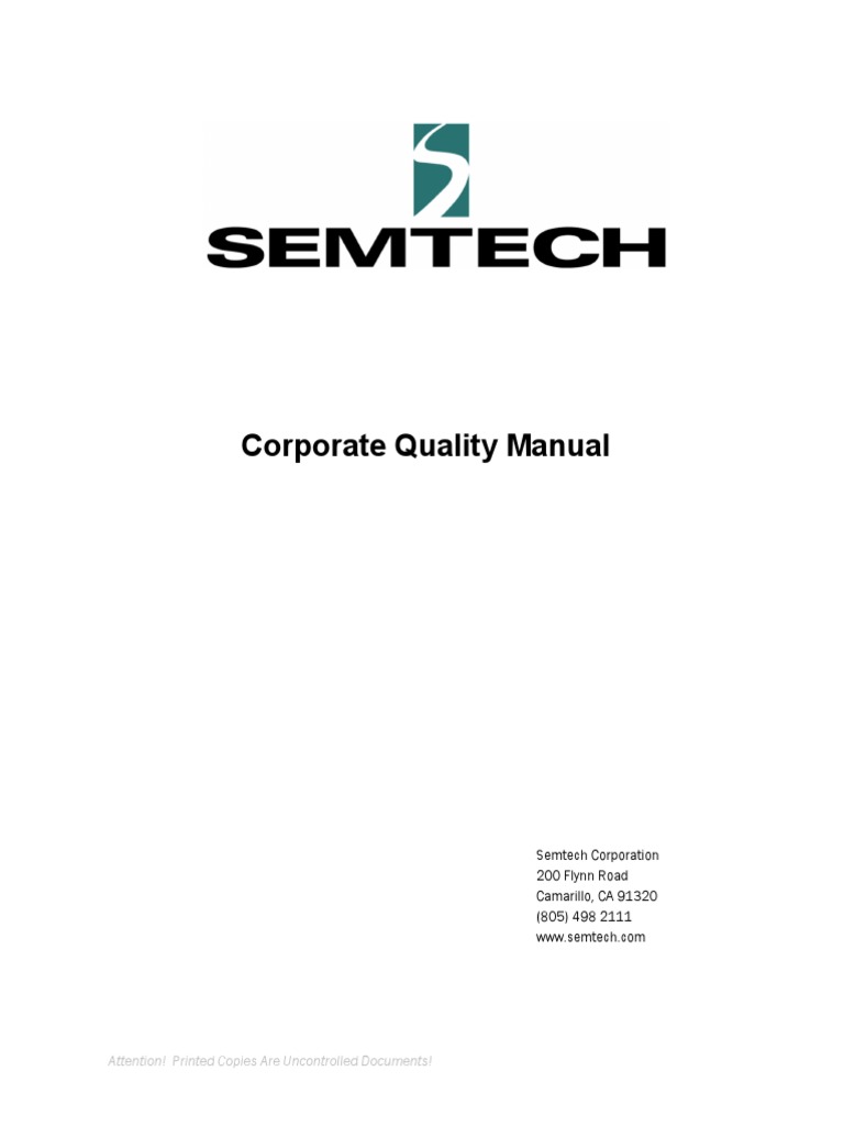 Corporate Quality Manual | Download Free PDF | Quality Management ...