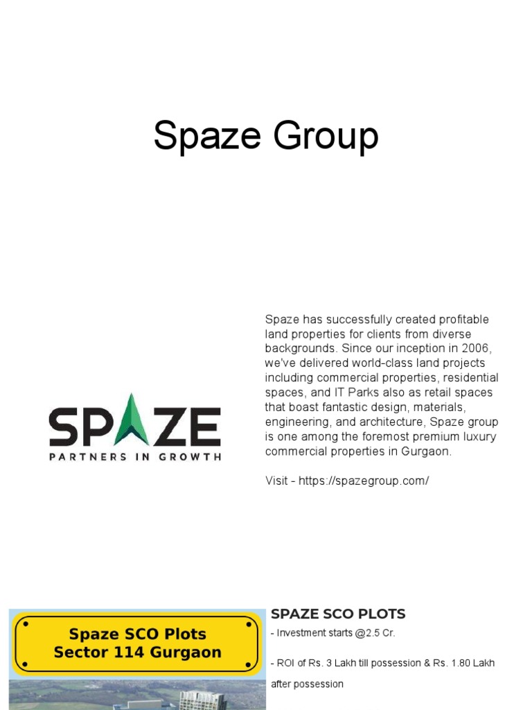 Spaze Group | PDF