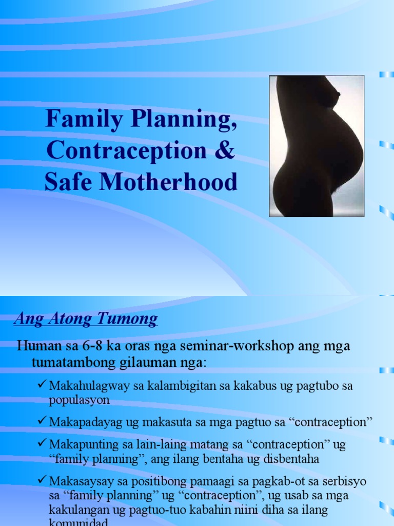Family Planning and Safe Motherhood | PDF