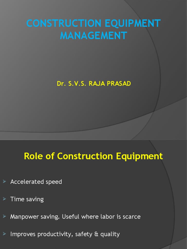 Types of Construction Equipment Overview | PDF | Loader (Equipment ...