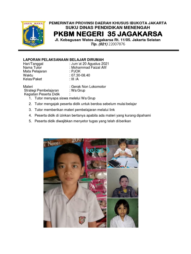 LPH. Faizal Afif. Jum'at 20 Agustus 2021 | PDF | Perjalanan