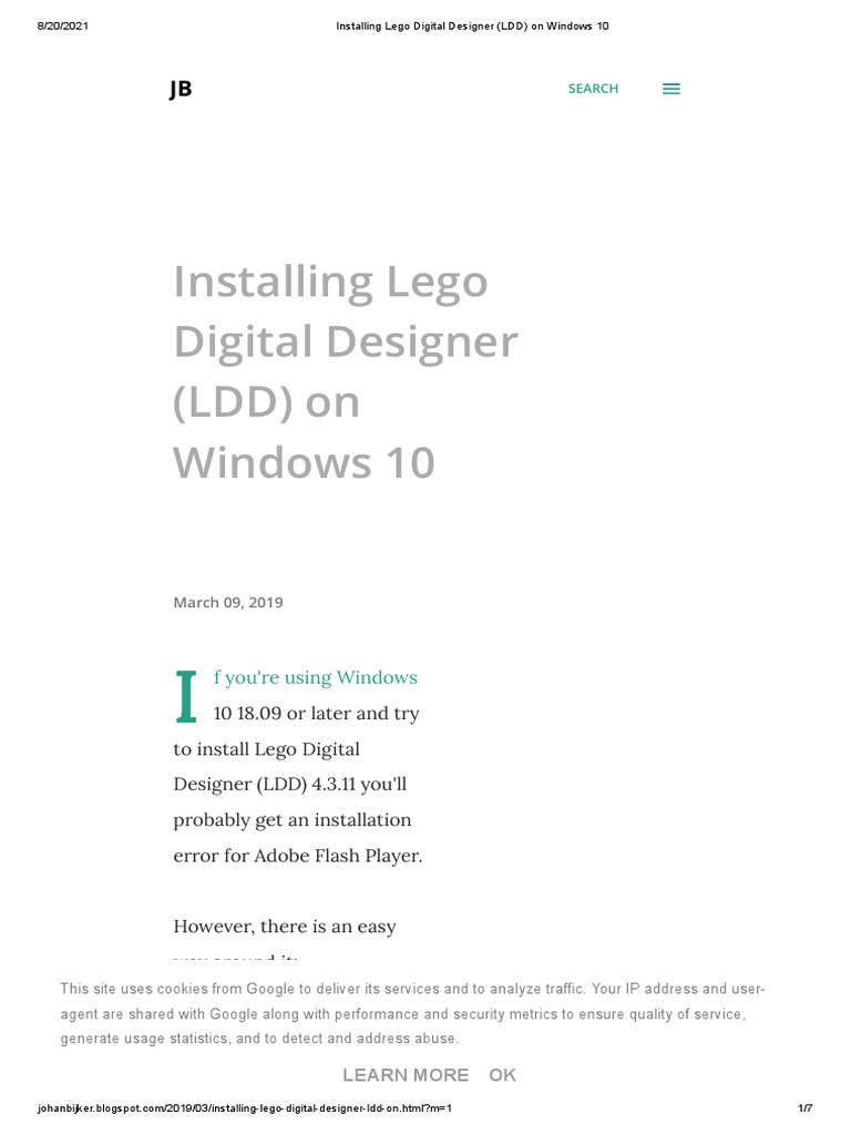 Install Lego Digital Designer on Win 10 | PDF | Computer File | Windows 10