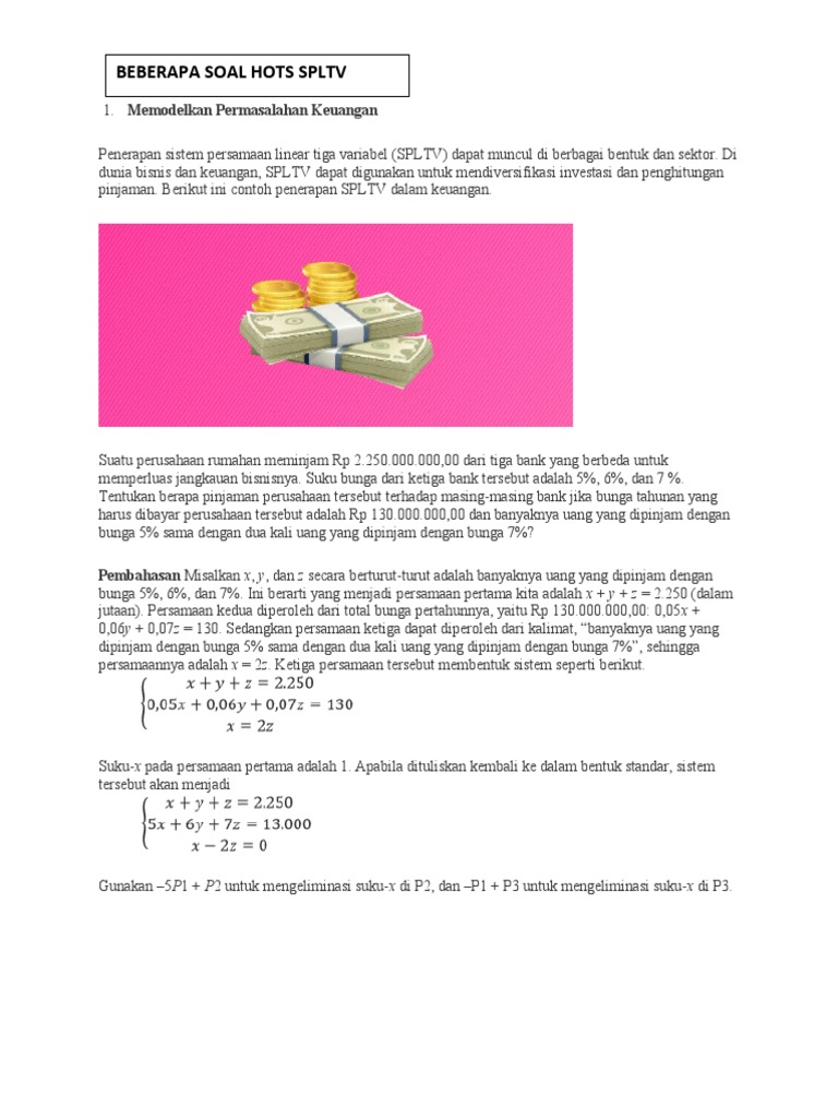 Soal2 Hots SPLTV | PDF
