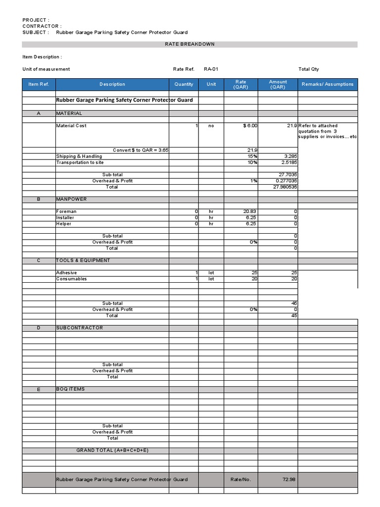 Star Rates Sample Format | PDF | Business | Economies