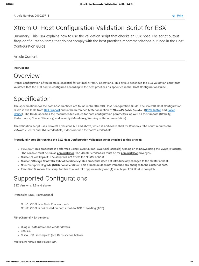 Xtremio Host Configuration Validation Script For Esx Dell Uk Pdf Computer Networking 