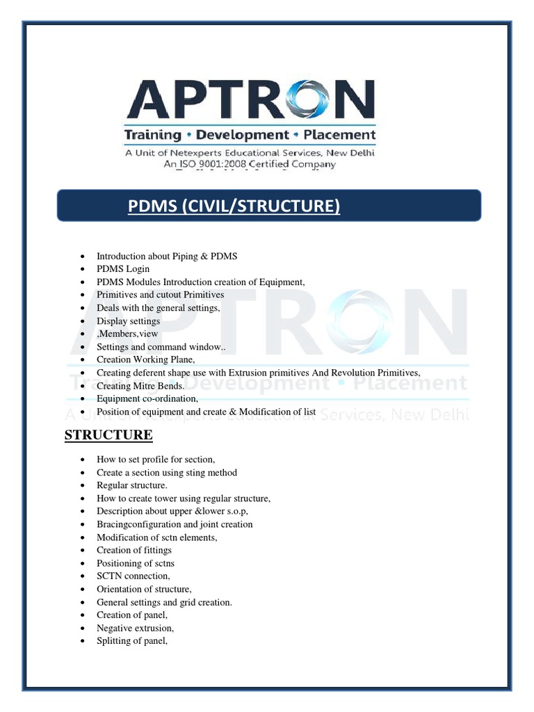 PDMS (Civil) | PDF