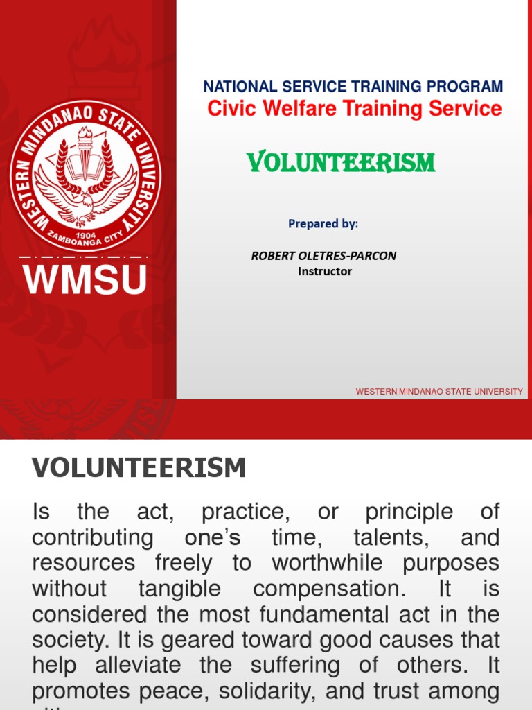 Lesson 3 - Volunteerism | PDF | Volunteering | Community