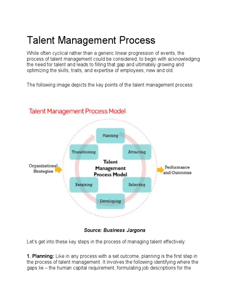 Talent Management Process | PDF | Talent Management | Employment
