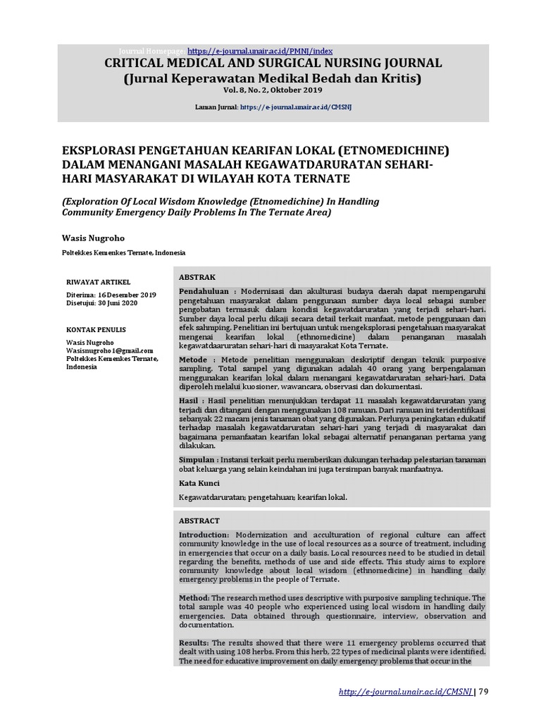 Eksplorasi Pengetahuan Kearifan Lokal Etnomedichin | PDF | Kesehatan ... Eksplorasi Pengetahuan Kearifan Lokal Etnomedichin | PDF | Kesehatan ...