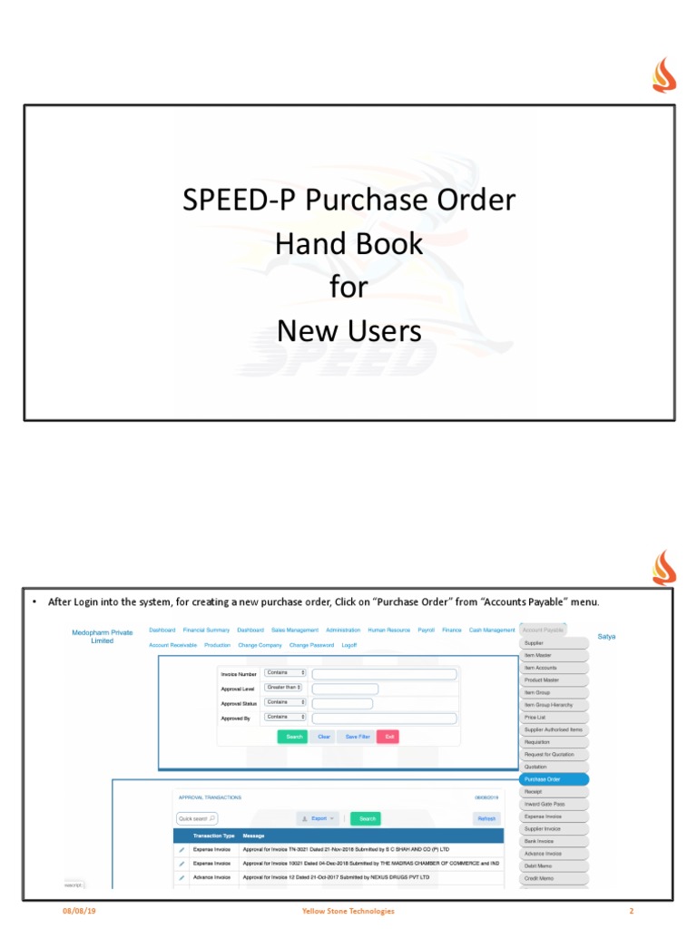 Purchase Order User Guide V1 | PDF | Computing | Software