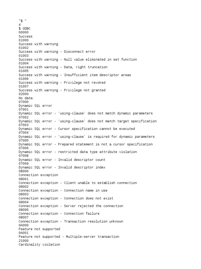 Oaerror | PDF | Parameter (Computer Programming) | Database Index