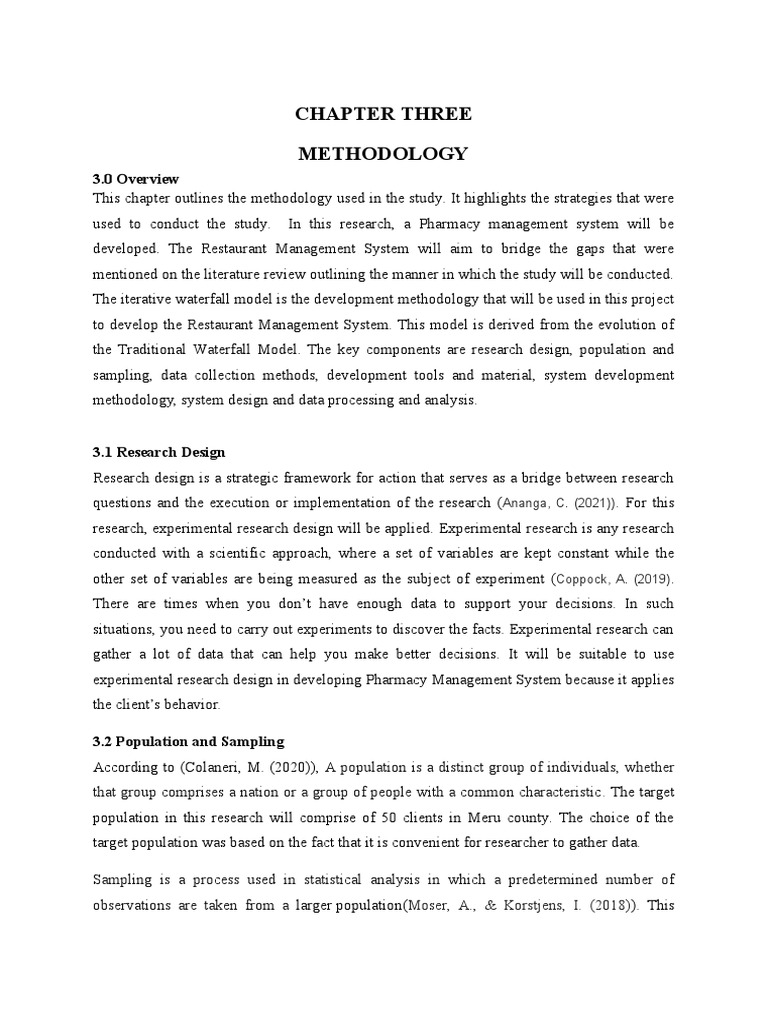 Restaurant Research Methodology Overview | PDF | Experiment | Sampling ...