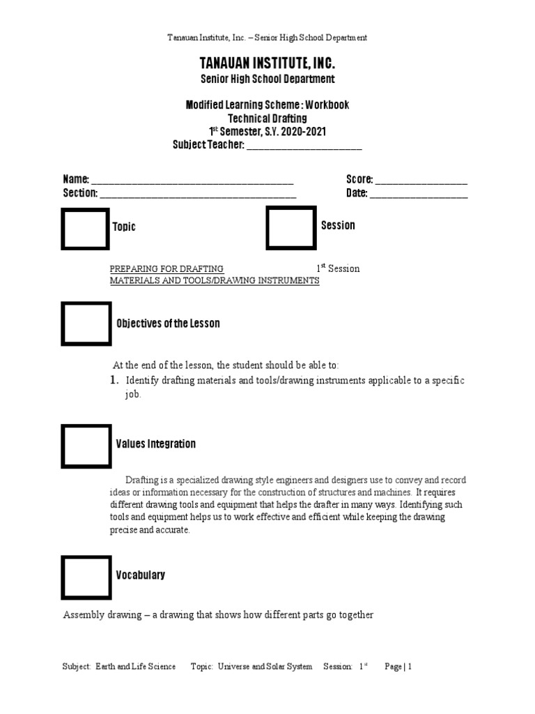 Workbook in Technical Drafting | PDF | Technical Drawing | Numbers
