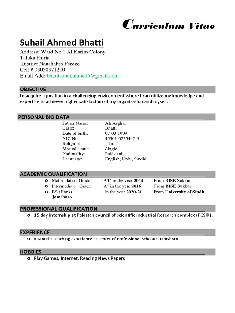 Suhail New CV | PDF