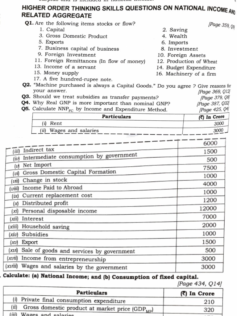 Questions: Income AND Page 359,0 | PDF | Income | Measures Of National ...