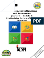 M5 Synthesizing Review of Related Literature | PDF | Educational ...