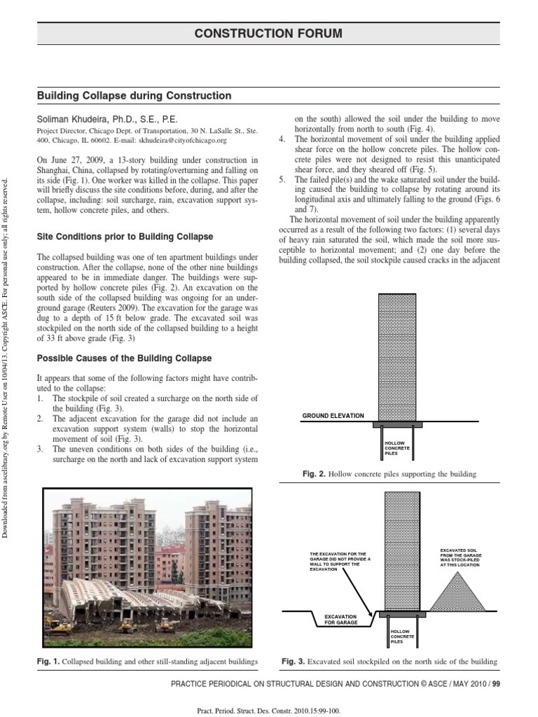 Building Collapse During Construction | PDF | Deep Foundation | Civil ...